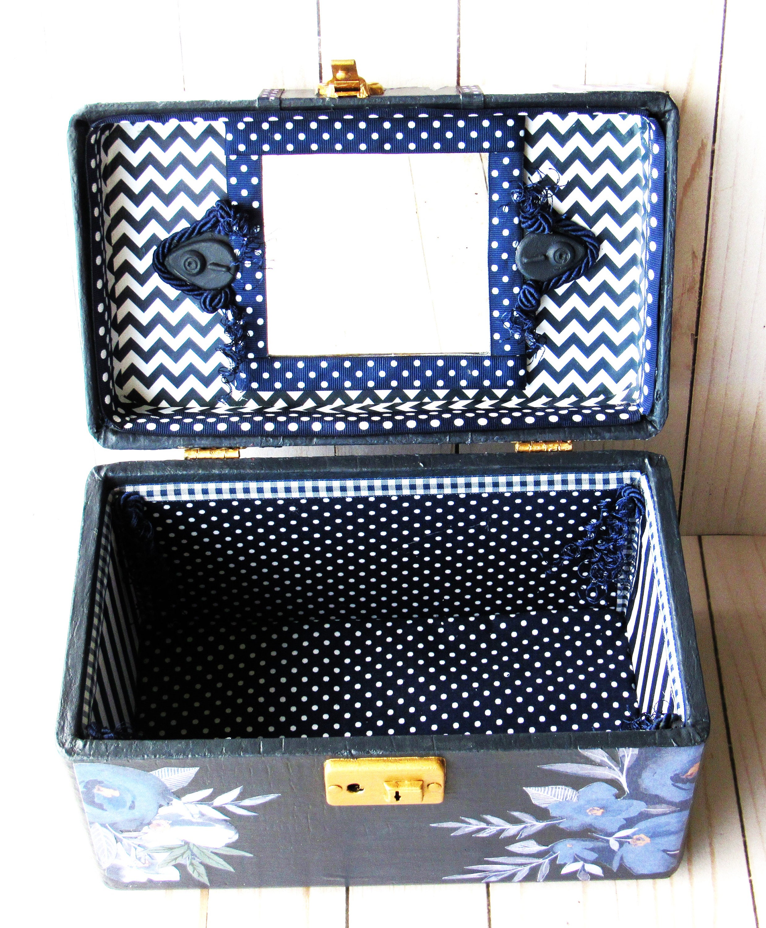 Upcycled Vintage Train Case, Vintage Train Case, Vintage Cosmetic Case ...