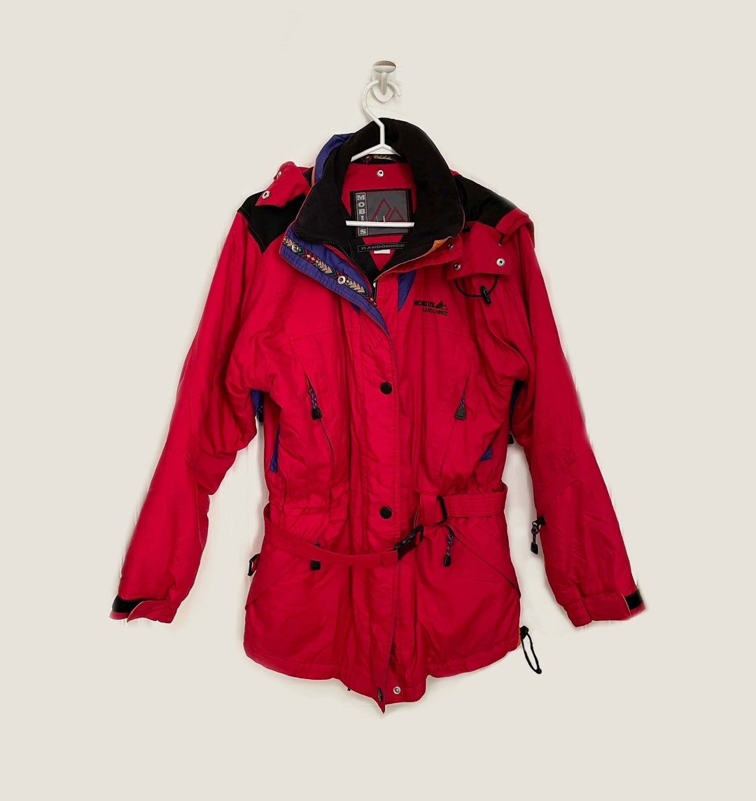 Vintage Mobius Ski Jacket | 90s Winter Coat Red | Size 10 | Medium - Etsy