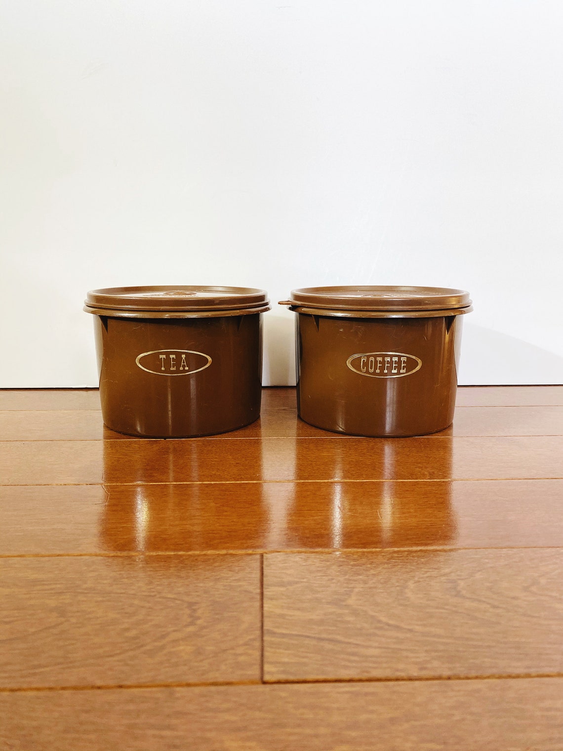 Vintage Coffee & Tea Tupperware Canisters Retro Kitchen | Etsy