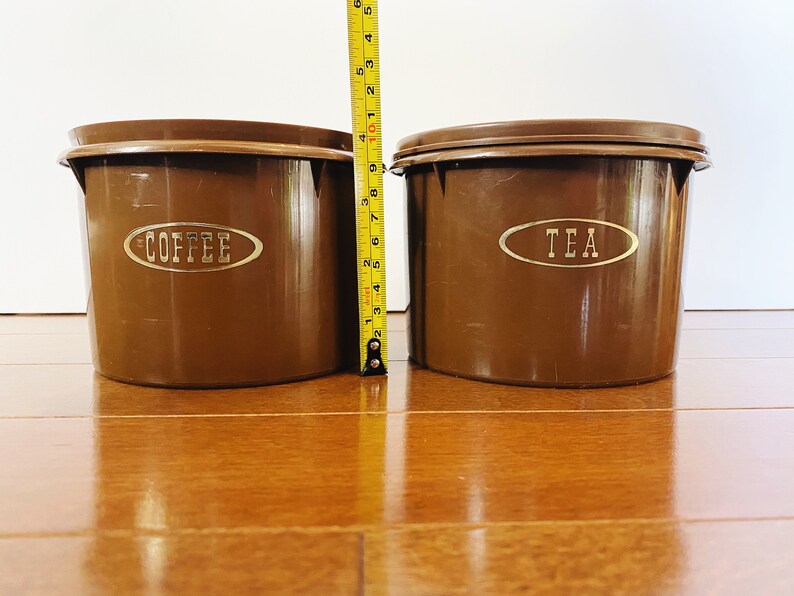 Vintage Coffee & Tea Tupperware Canisters Retro Kitchen - Etsy