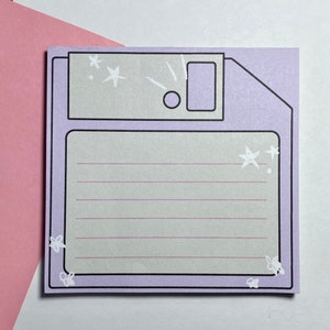 Pastel Floppy Disk Memopad Retro 90s Themed Kawaii Stationery 4 ...
