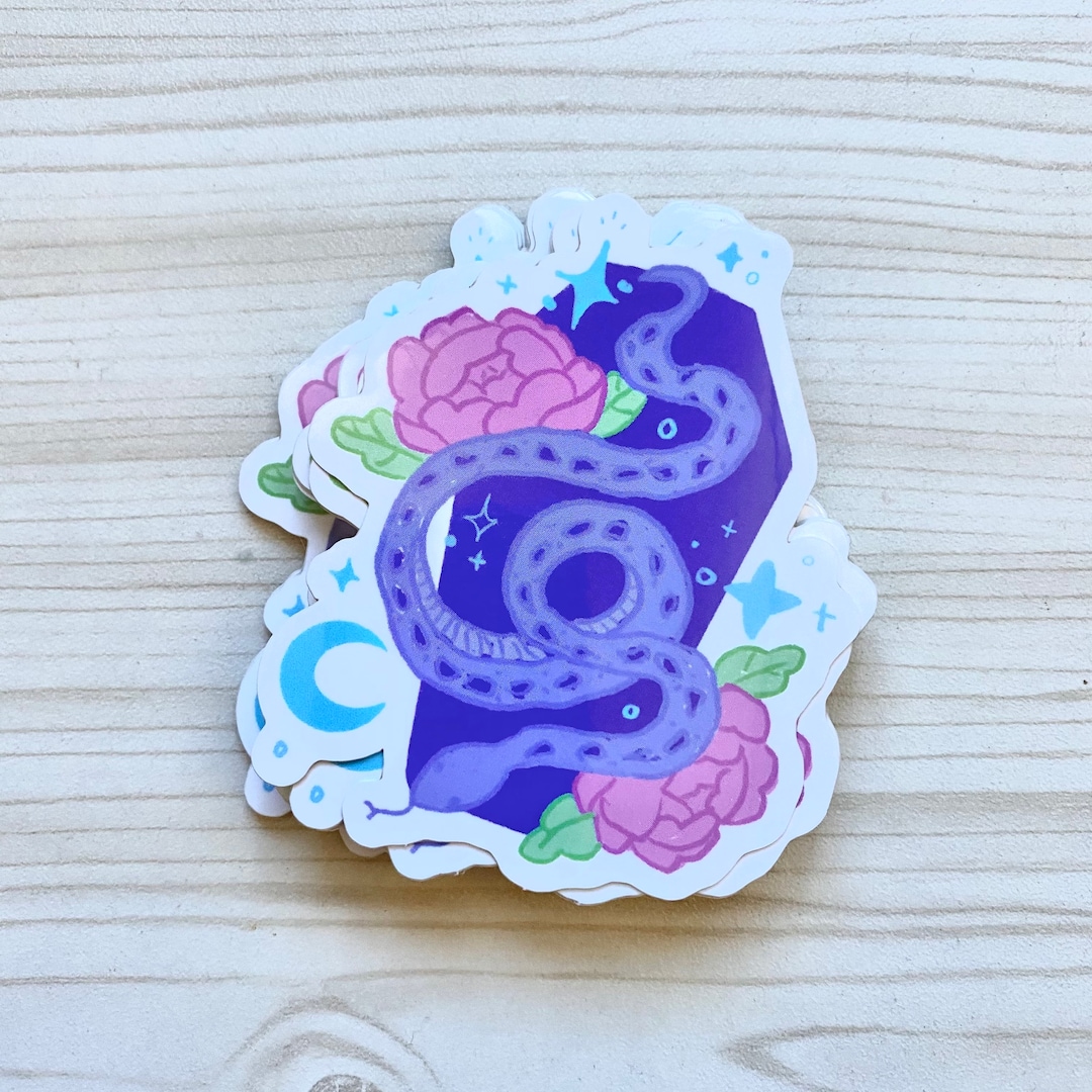 Slither Halloween Sticker Snake Sticker Die Cut Vinyl Stickers Pastel ...