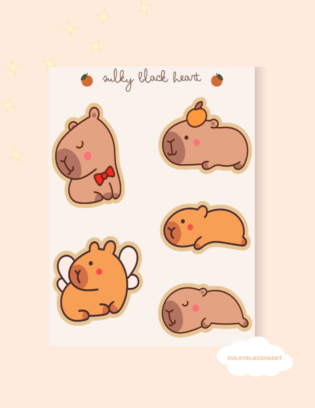 Capybara Sticker Sheet Animal Planner Stickers Journaling Scrapbooking ...