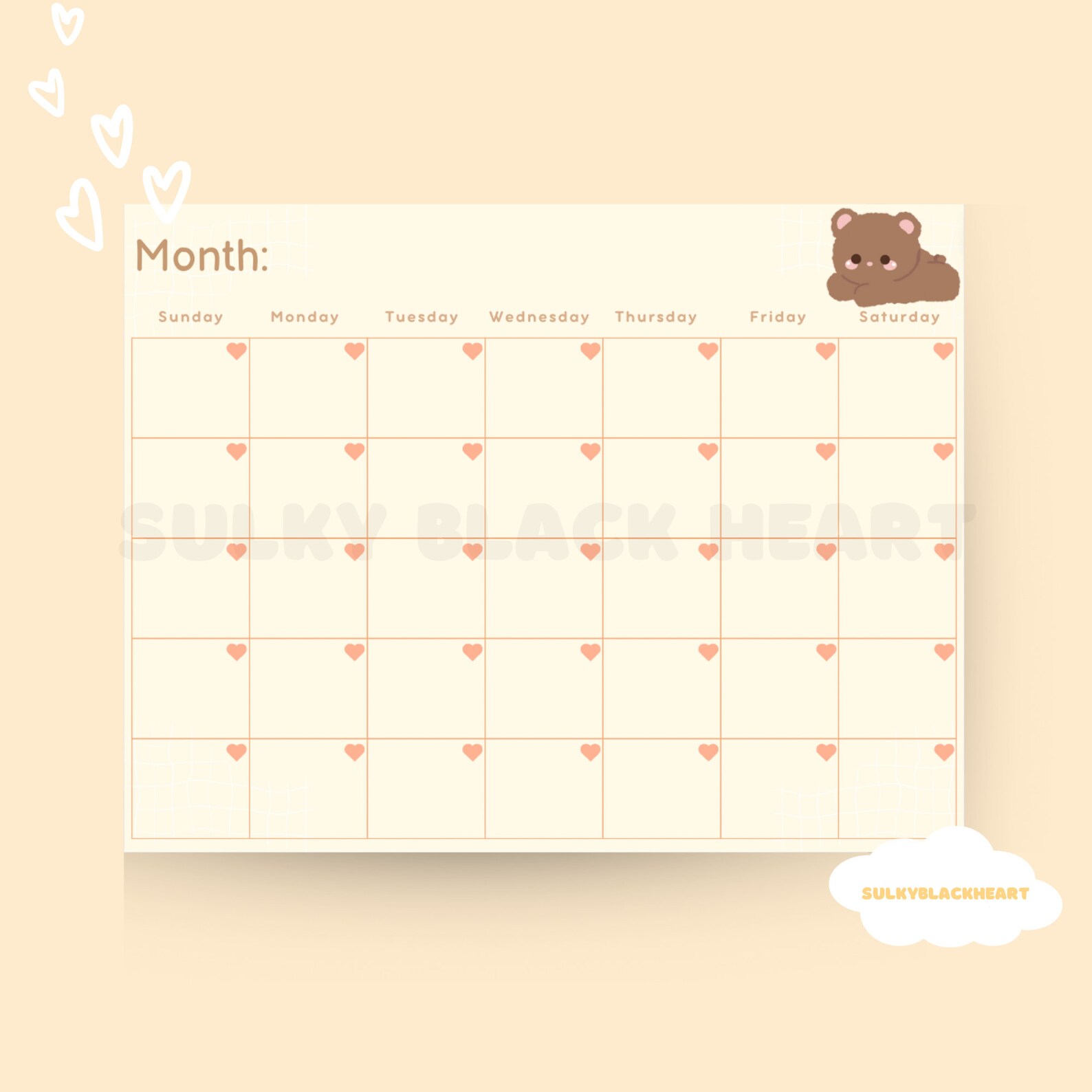 Bear Open Calendar School Supplies College Stationery Office Gifts ...