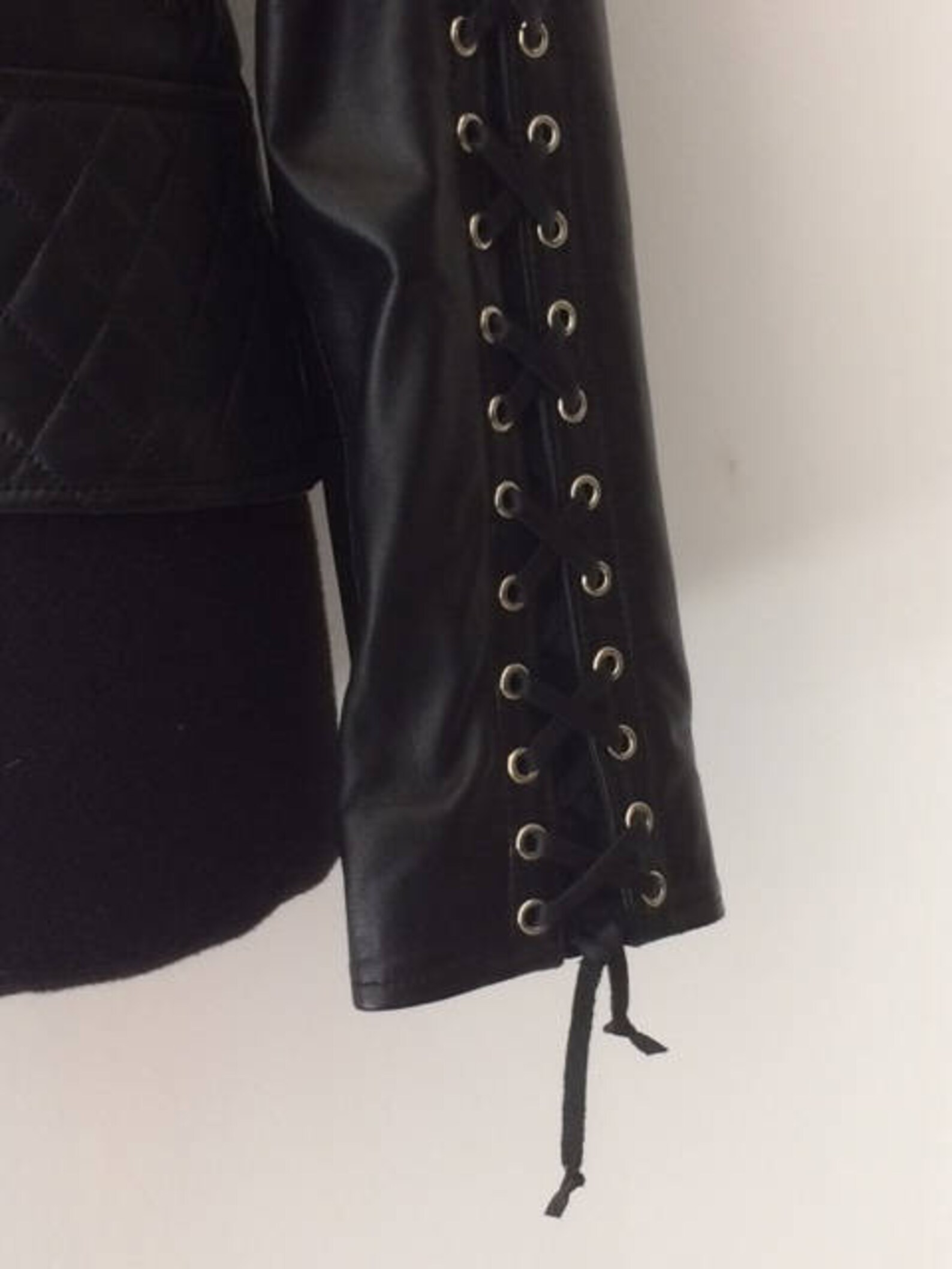 Rockstar Leather Jacket Custom Made Fit for Woman Short Modern Handmade ...