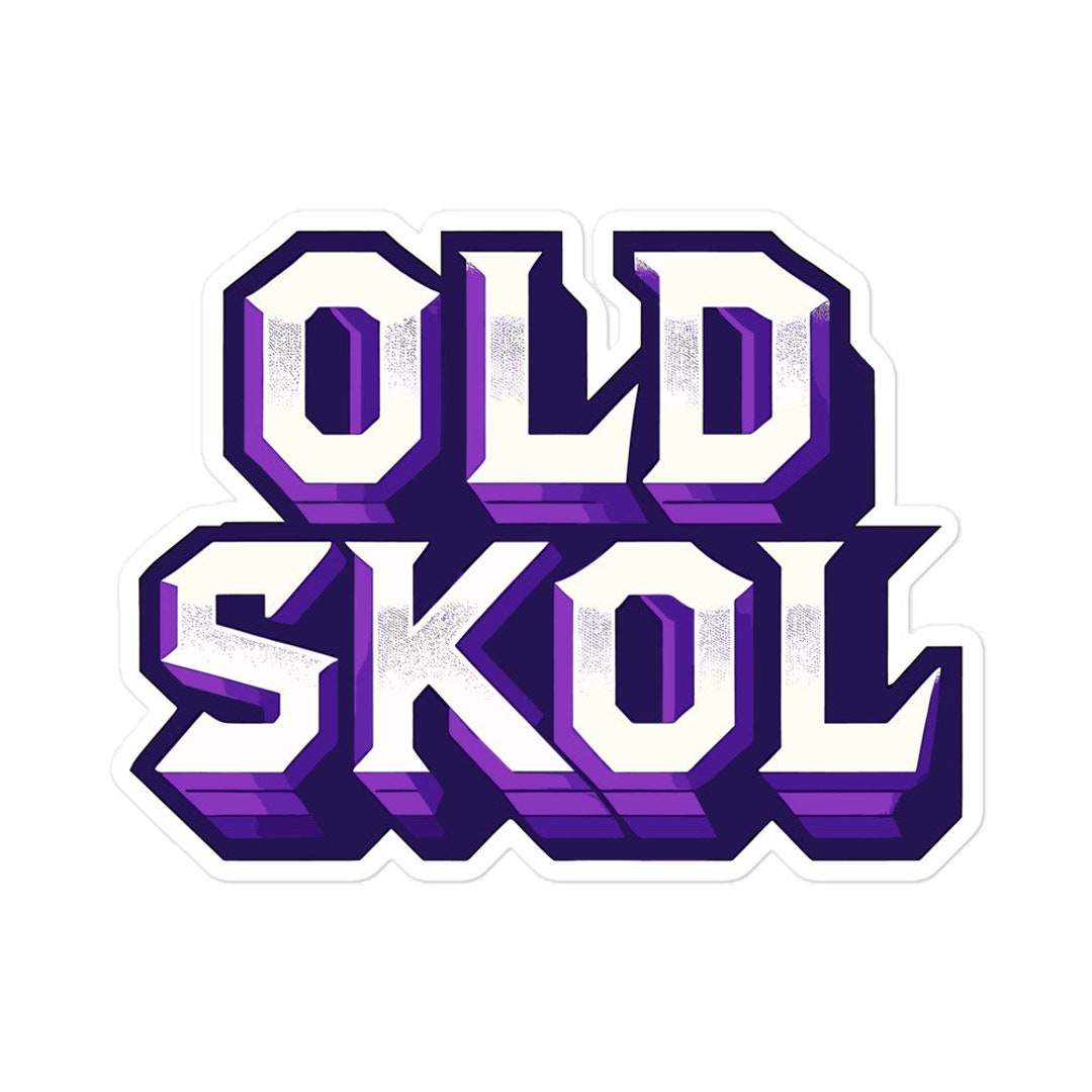 Old Skol Minnesota Vikings Football Fan Decal Laptop Stickers ...