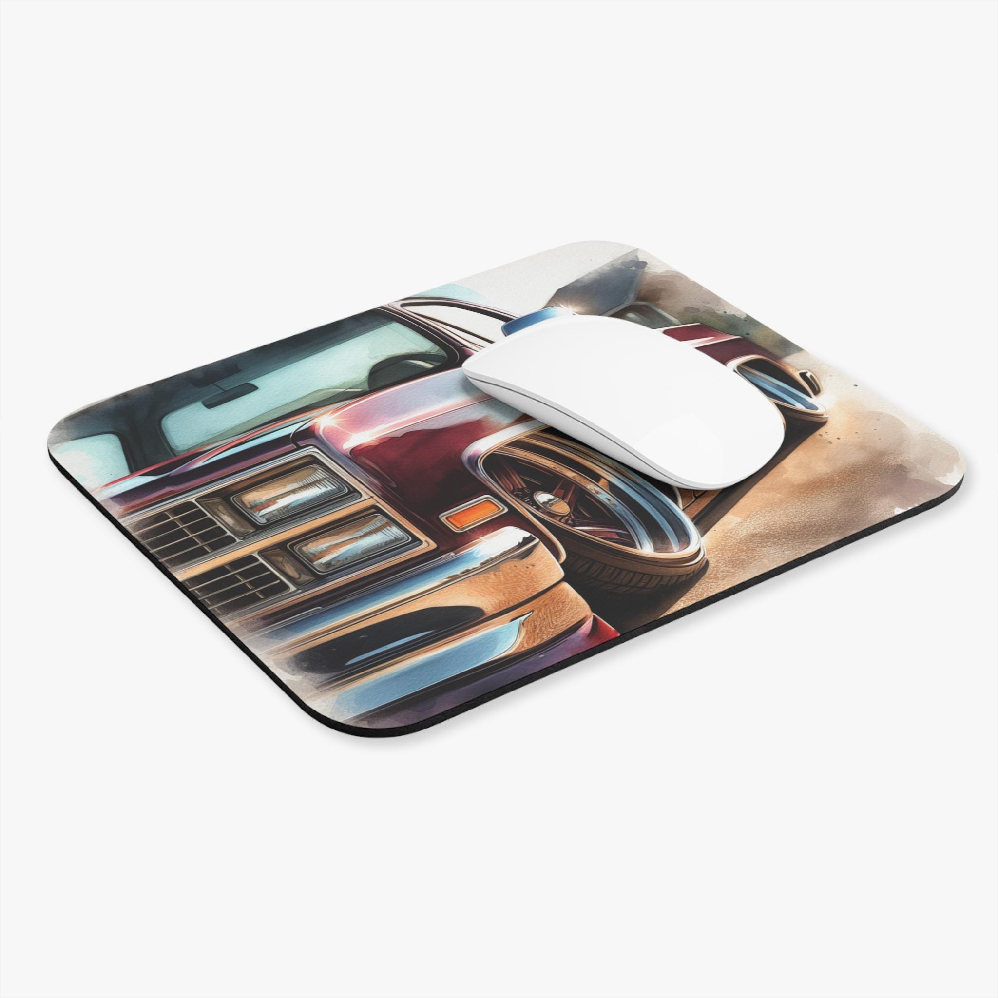 Vintage Lowered Chevy Truck Mouse Pad, Automotive Desk Accessory, Retro ...