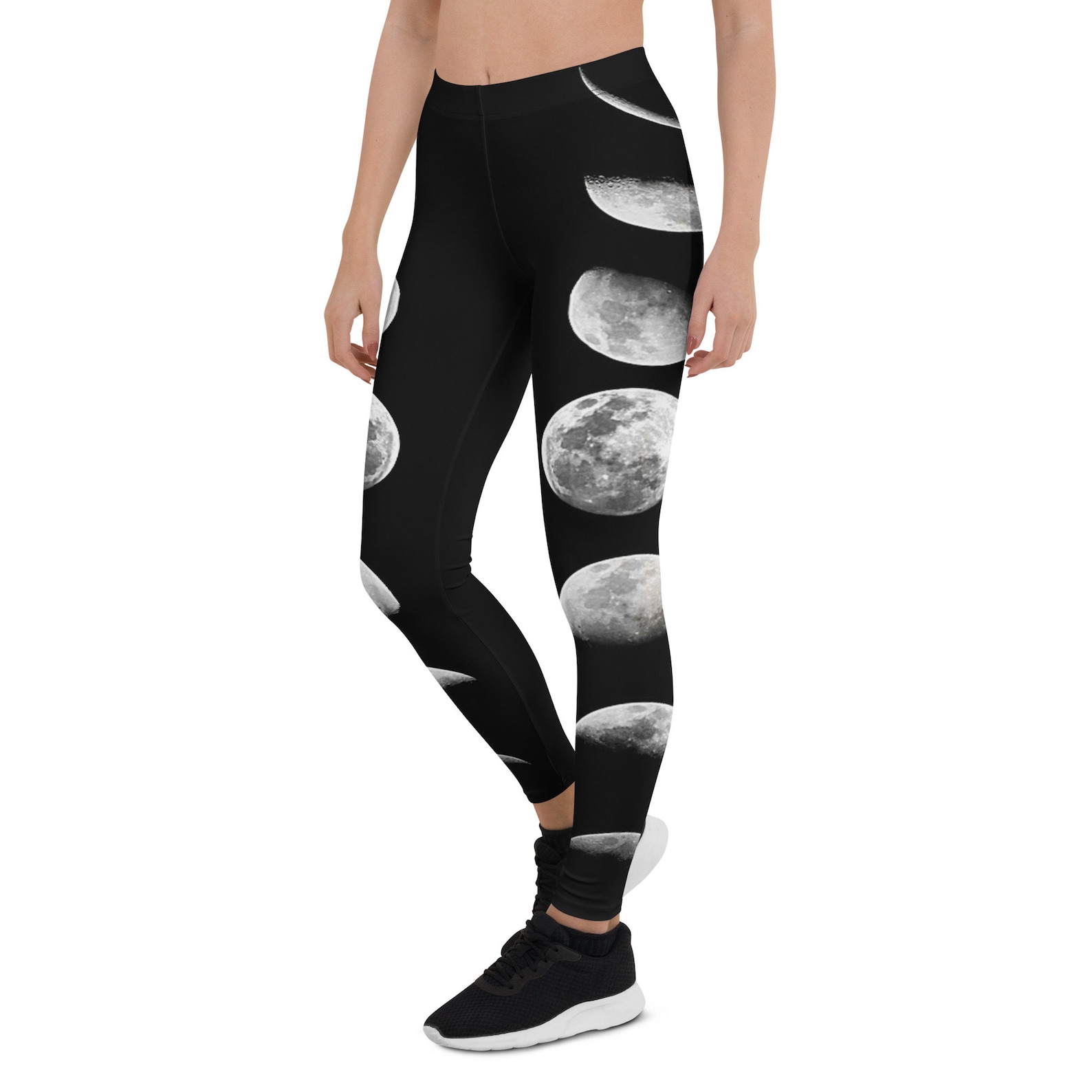 Moon Phase, Moon, Grey Moon Phase Tights, Astronomy, Dance, Women's ...