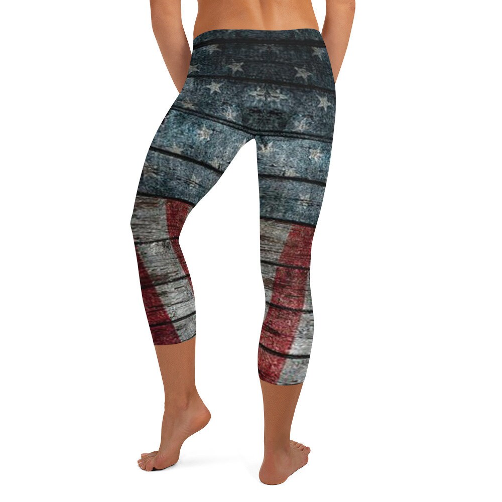 America, Old Glory, Rustic American Flag Leggings, Distressed USA Flag ...