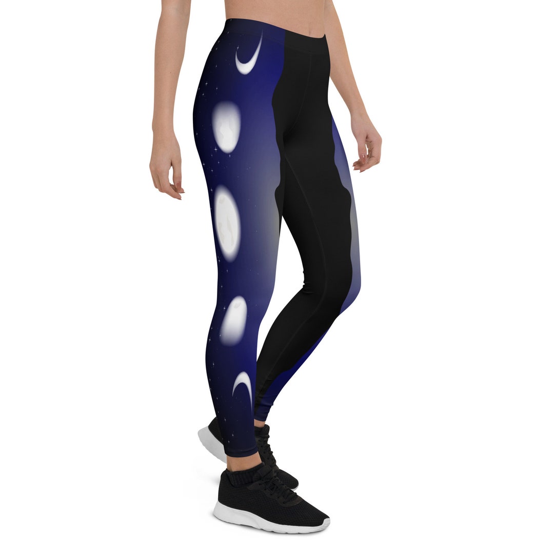 Blue Sky Moon Phase, Astronomy, Stars Tights, Moon Phases Leggings ...