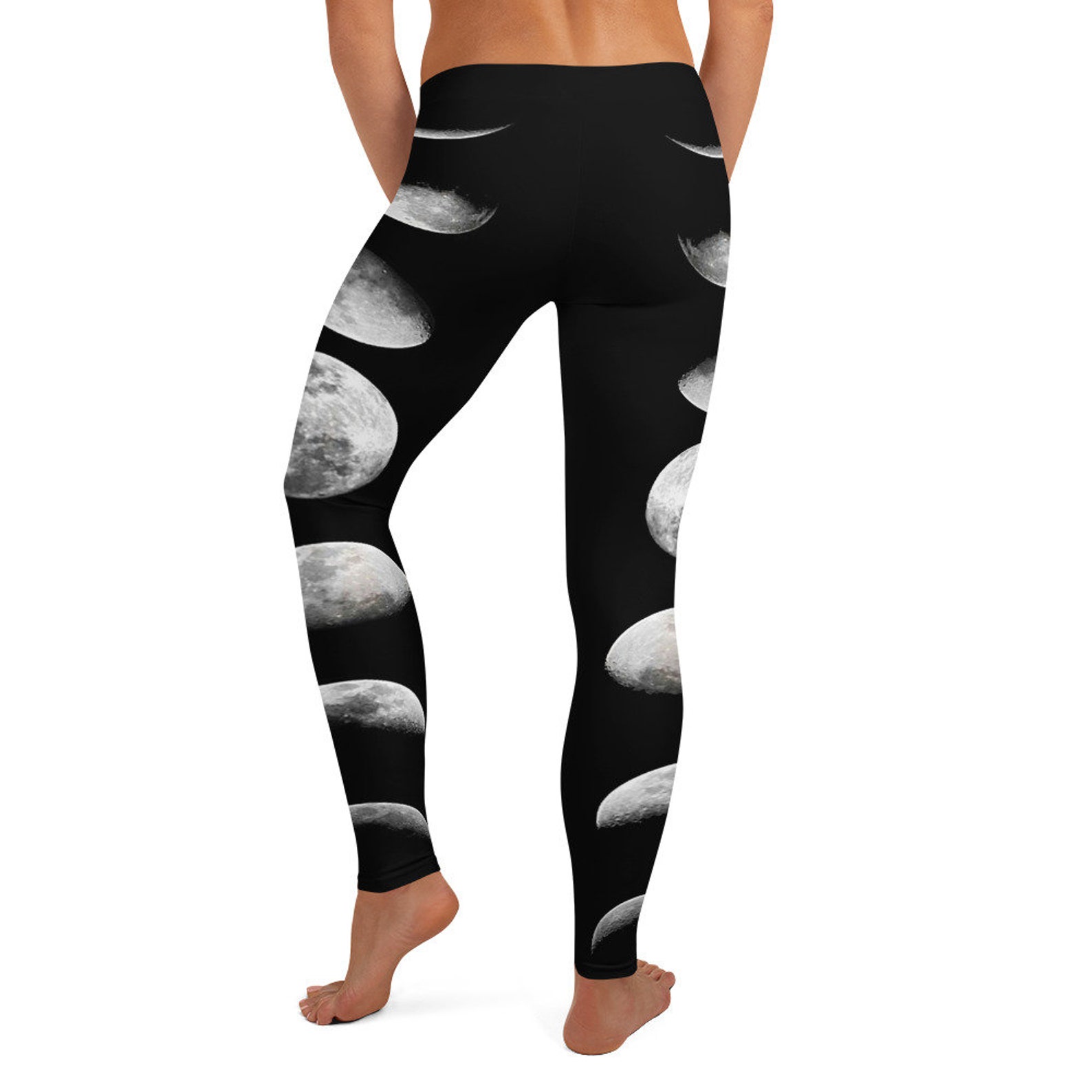Moon Phase, Moon, Grey Moon Phase Tights, Astronomy, Dance, Women's ...