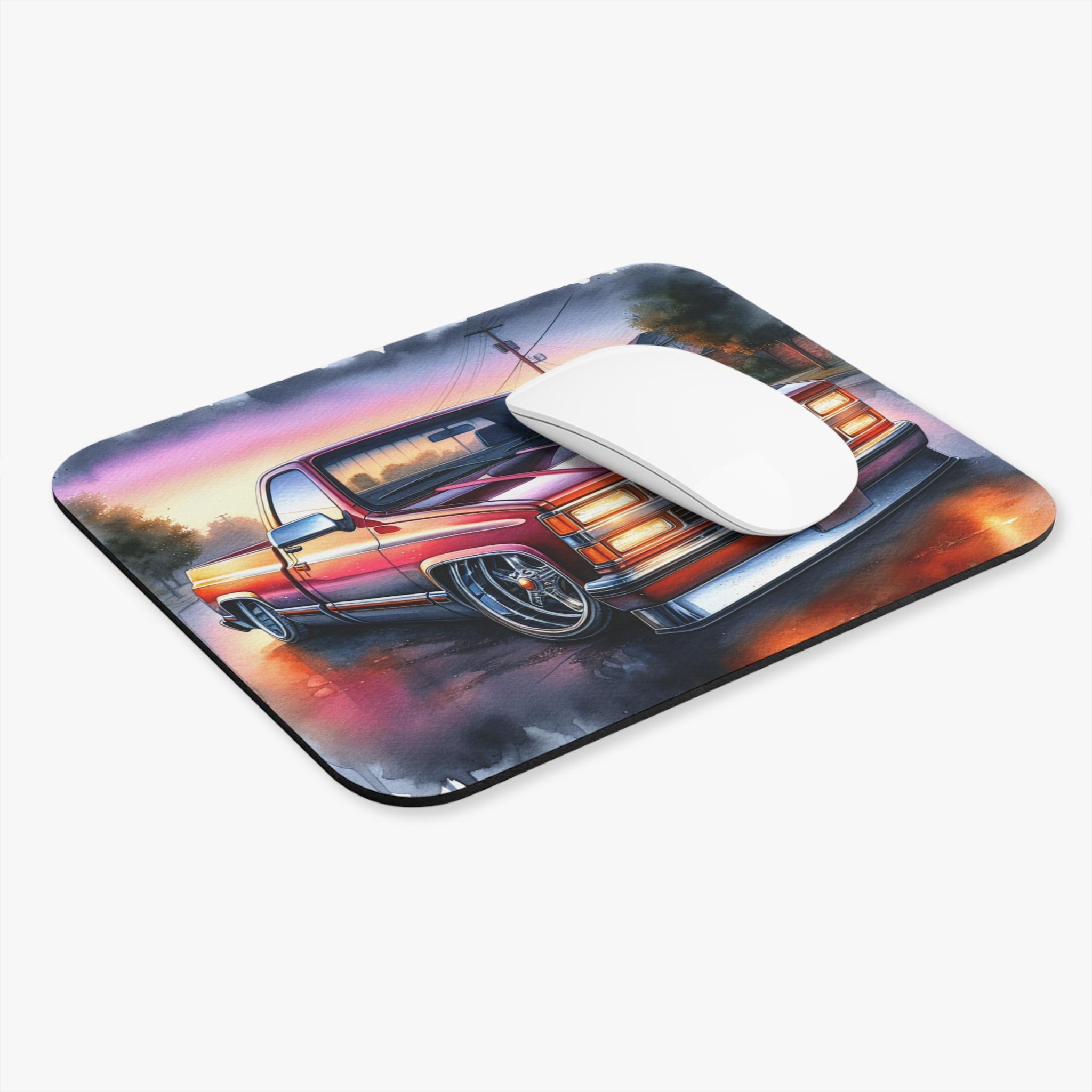 Vintage Lowered Chevy Truck Mouse Pad, Custom Mousemat for Truck Lovers ...