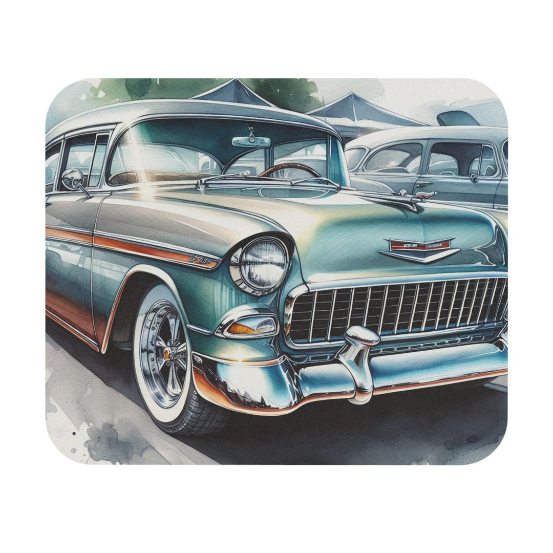 Vintage 1955 Chevrolet Bel Air Mouse Pad – Retro Car Decor - Etsy