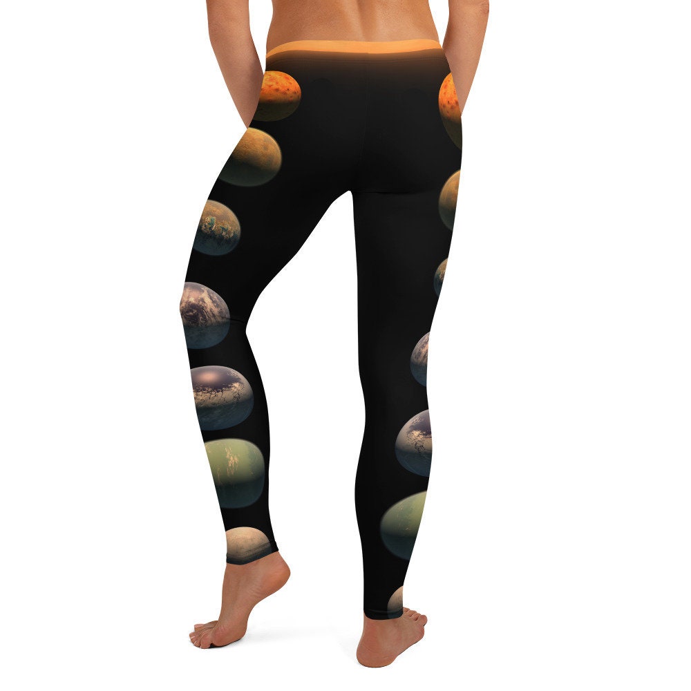Planets, Planet Leggings, Sun Earth, Galaxy, Cosmic Planets Leggings ...
