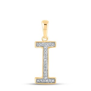 Diamond Initials Letter Pendant 10k Gold - Etsy