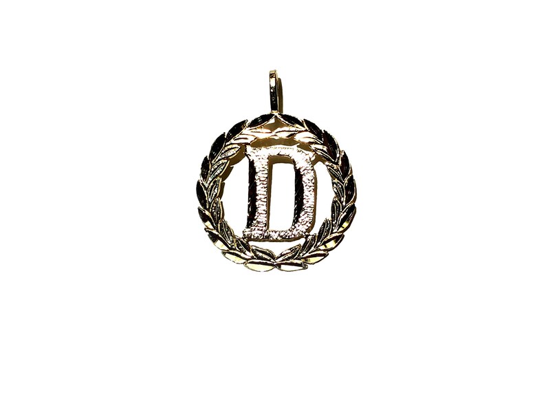 Goldenstar Solid 14k Gold Initial d Pendant 14k - Etsy