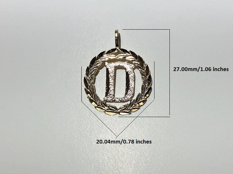 Goldenstar Solid 14k Gold Initial d Pendant 14k - Etsy