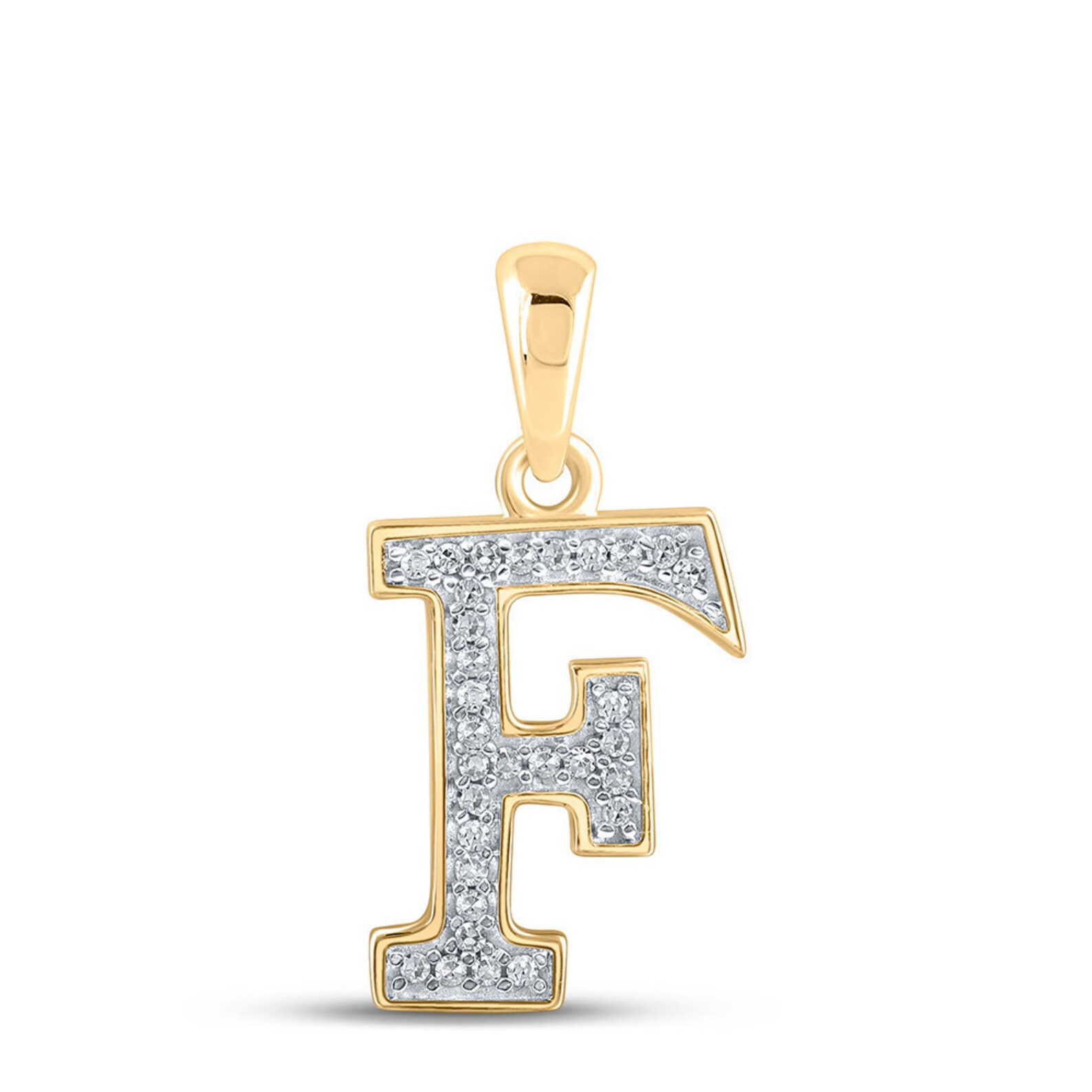 Diamond Initials Letter Pendant 10k Gold - Etsy