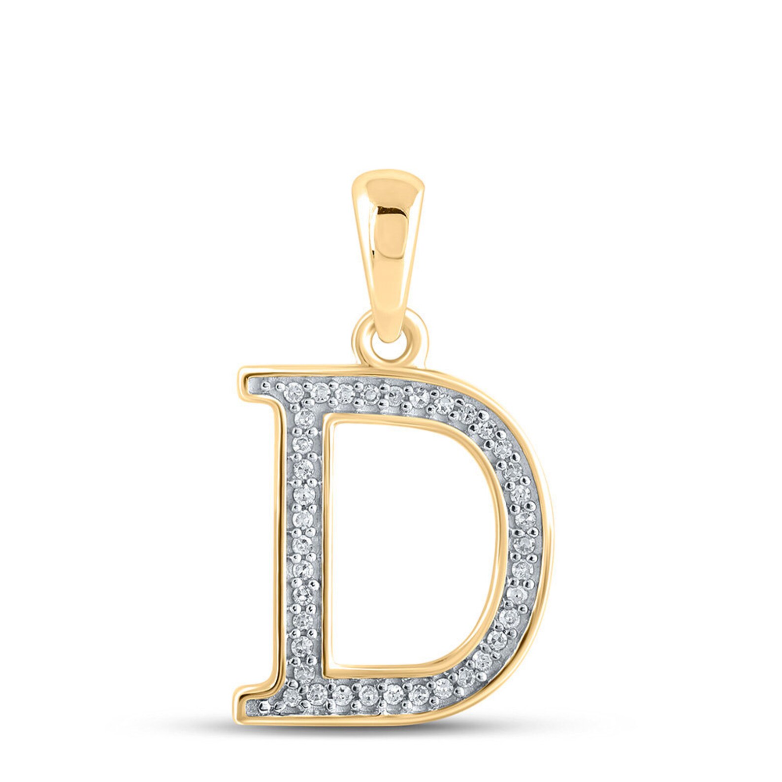 Diamond Initials Letter Pendant 10k Gold - Etsy