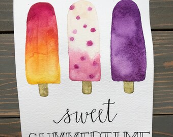 Popsicle print | Etsy