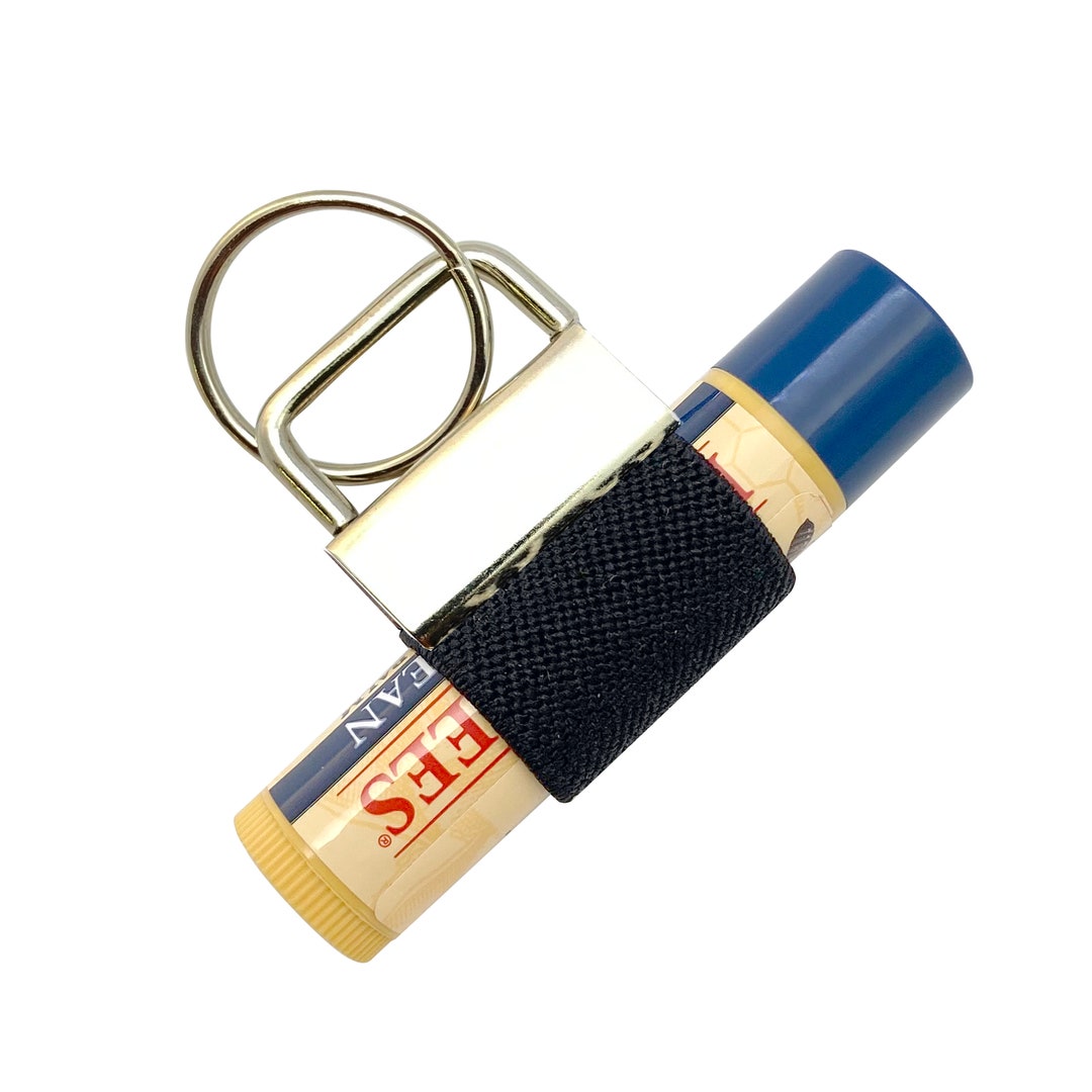 Chapstick Elastic Keychain Key Ring Lip Balm Holder Burts Bees EOS - Etsy