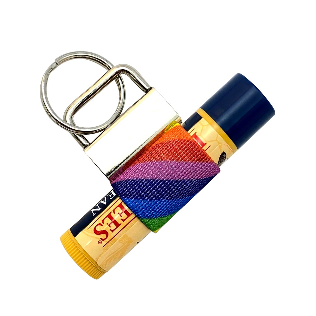Chapstick Elastic Keychain Key Ring Lip Balm Holder Burts Bees - Etsy