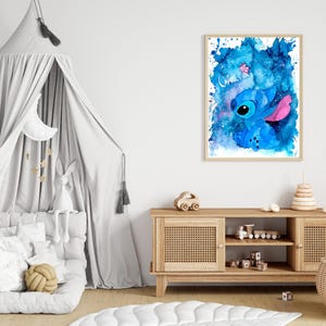 Impression numérique Stitch Ohana • Affiche aquarelle Lilo et Stitch ...