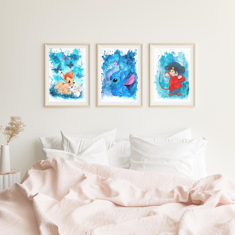 Impression numérique Stitch Ohana • Affiche aquarelle Lilo et Stitch ...