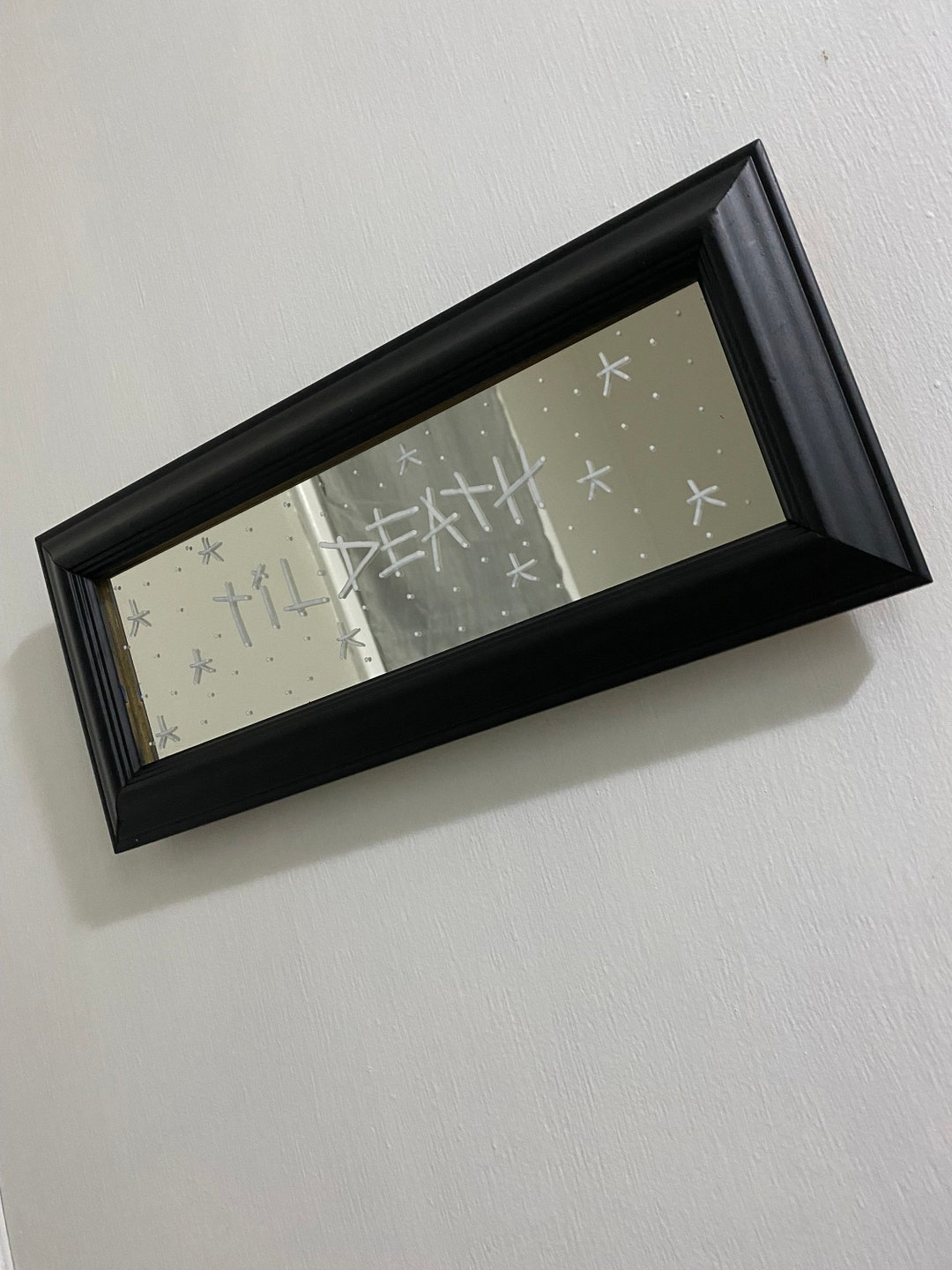 Black Frame Til Death Mirror - Etsy