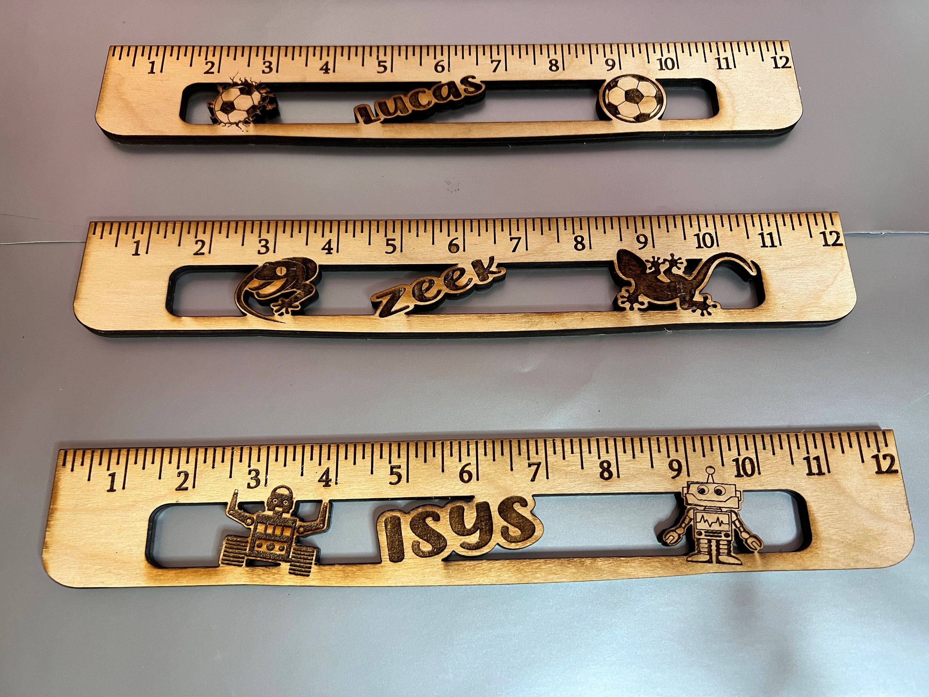 Laser Ready SVG FILE Personalized Character Rulers for Glowforge SVG ...