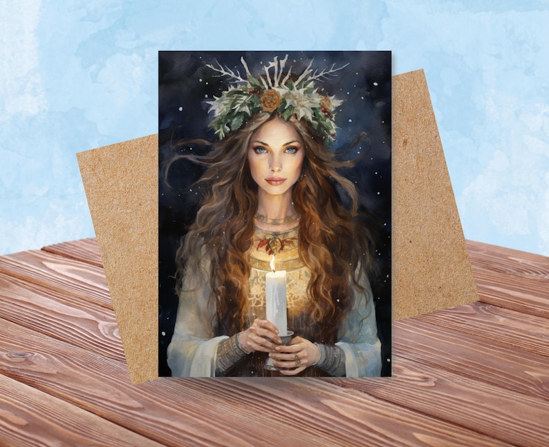 Winter Solstice Goddess Greeting Cards: Pagan Yule, Celtic Art, WS033 ...