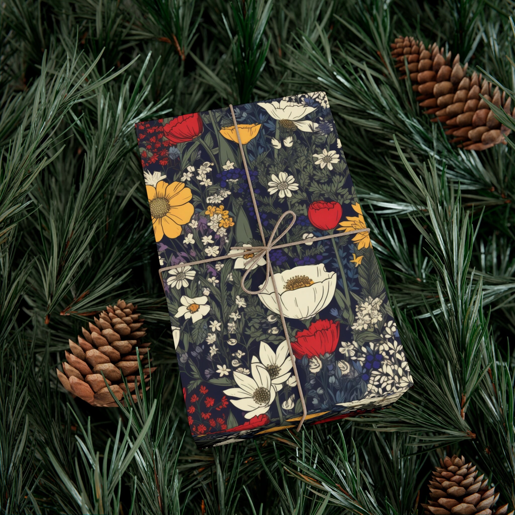 Wildflower Meadow Wrapping Paper for All Occasions, Cottagecore Gift ...