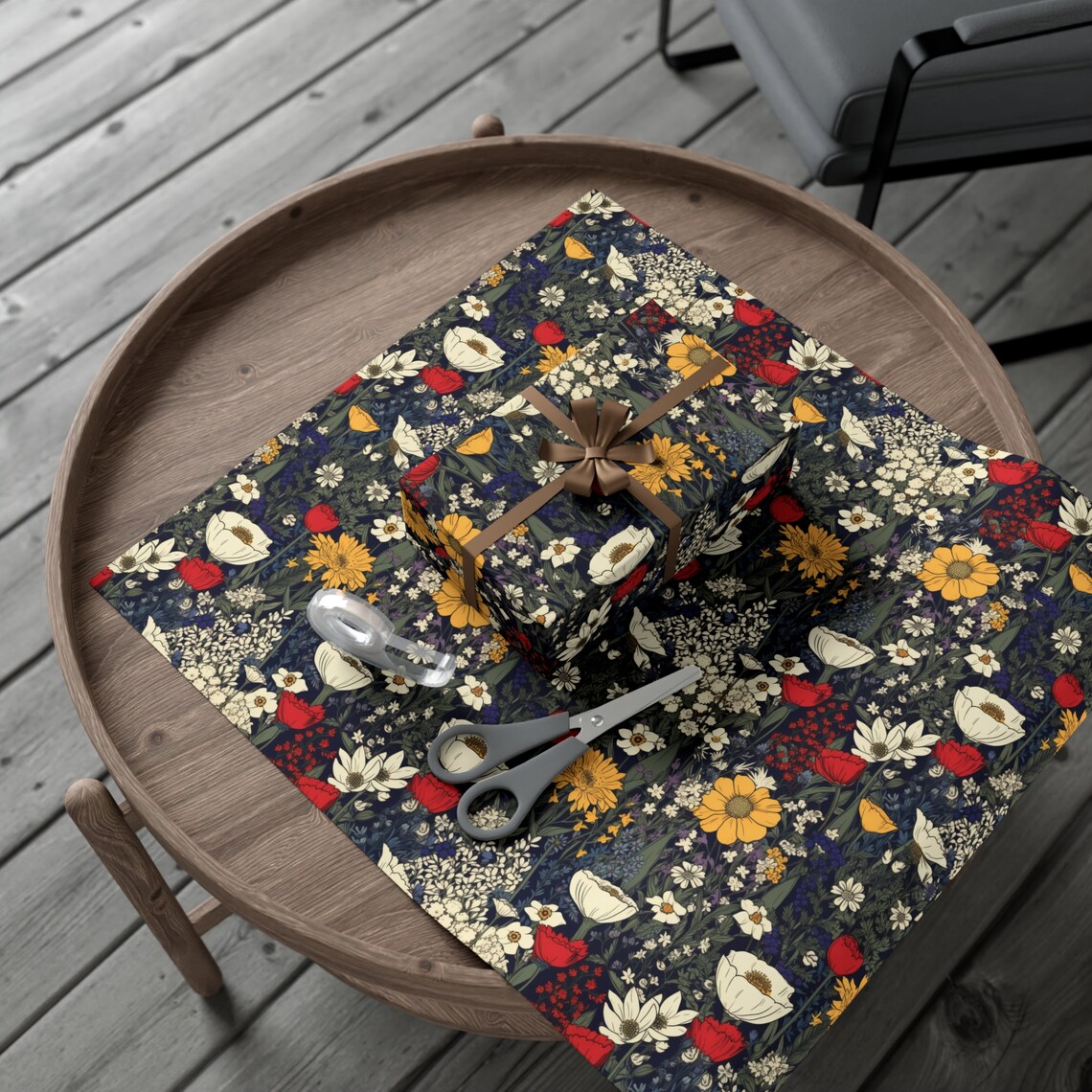 Wildflower Meadow Wrapping Paper for All Occasions, Cottagecore Gift ...