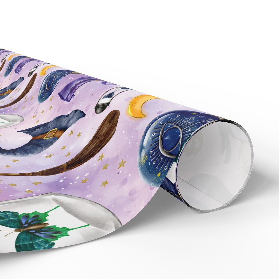 Witchy Wrapping Paper in Purple Perfect for Birthday Gifts for Witches ...