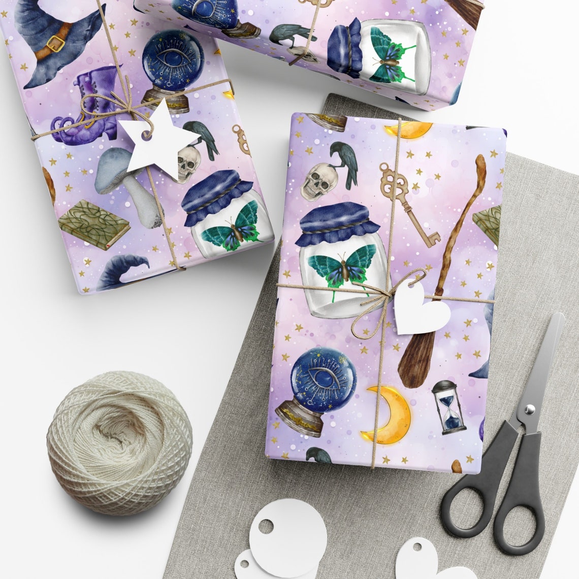 Witchy Wrapping Paper in Purple Perfect for Birthday Gifts for Witches ...