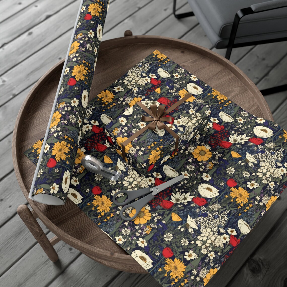 Wildflower Meadow Wrapping Paper for All Occasions, Cottagecore Gift ...