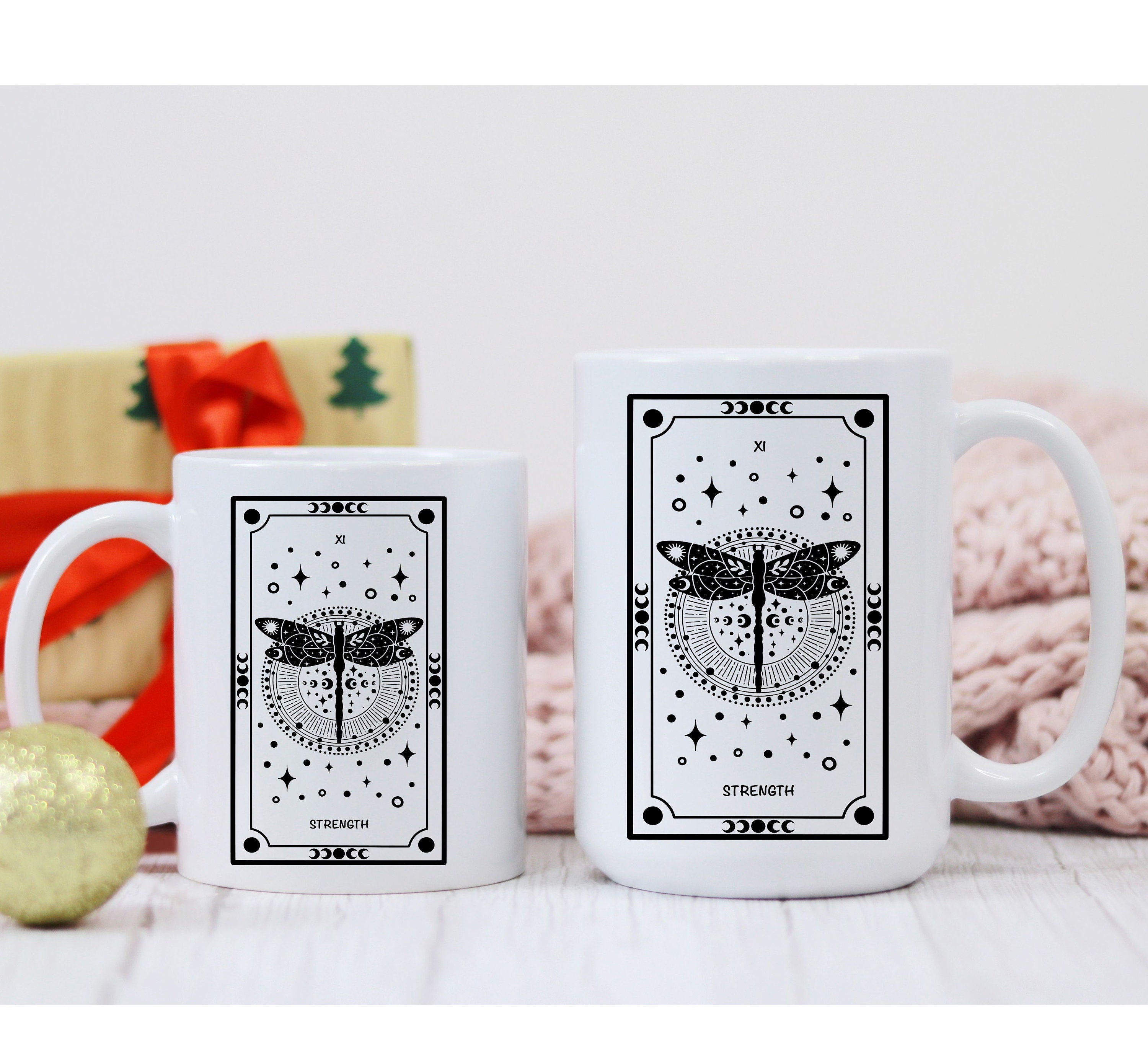 Strength Tarot Card Mug for Coffee Yule Gifts Women - Etsy
