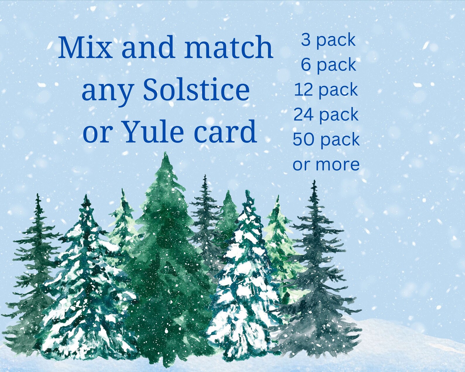 Winter Solstice Card, Handmade Greeting Card Set for Yule, Pagan ...