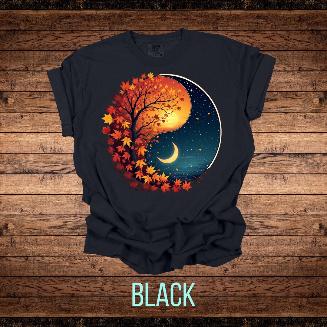Autumn Equinox Tshirt, Witchy Nature Shirt, Fall Crescent Moon Graphic ...