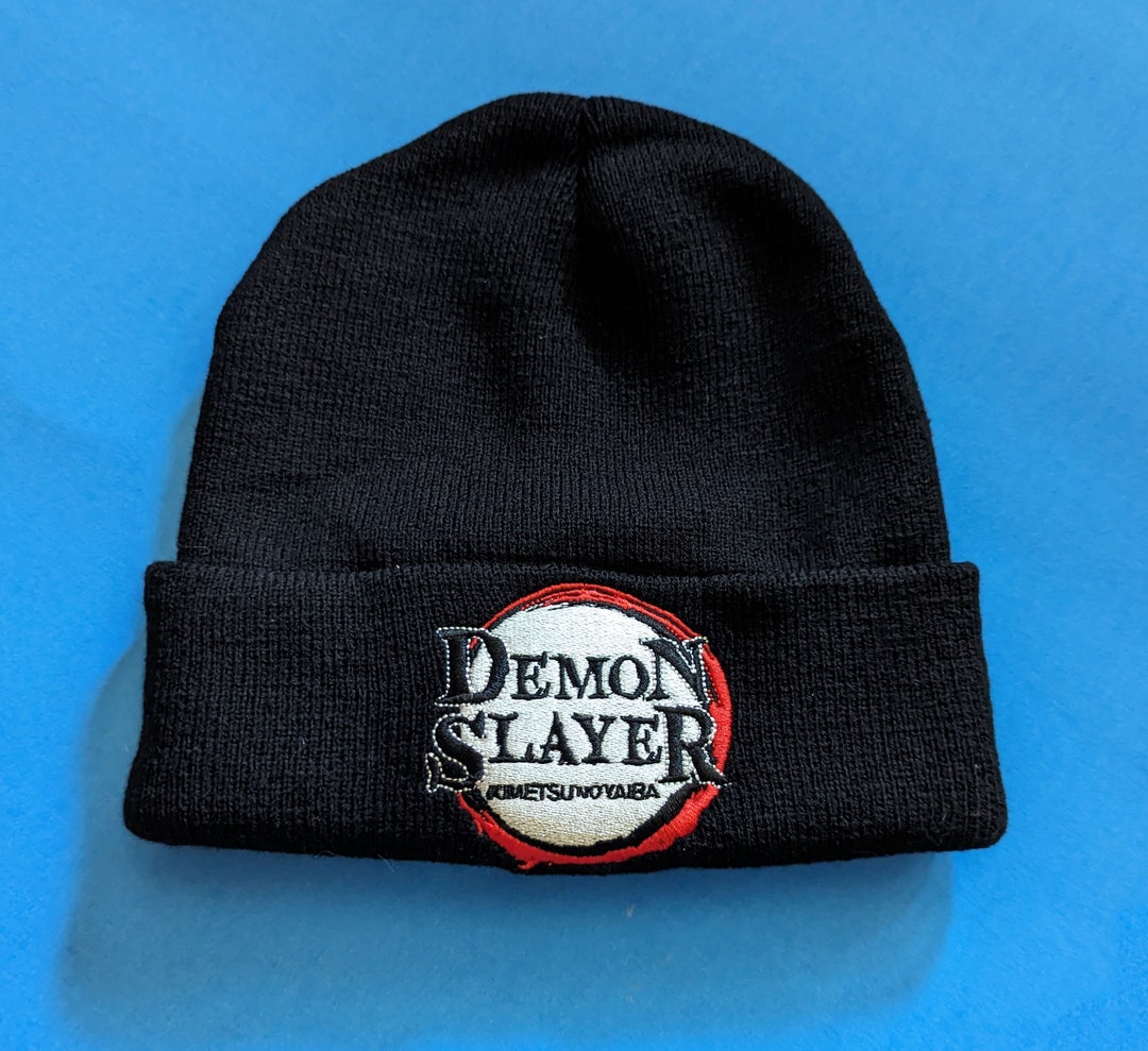 Anime Demon Logo Cuffed Knit Beanie - Etsy