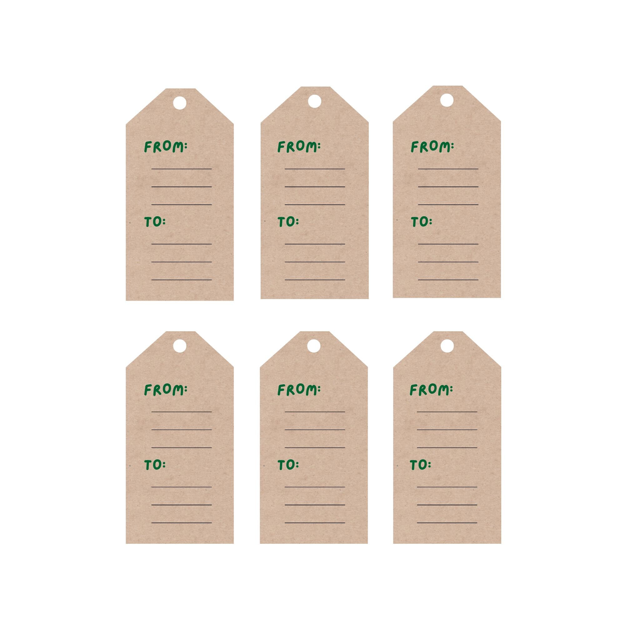 Printable Christmas Gift Tags, Print on Regular Printing Paper - Etsy