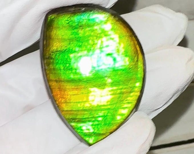 Loose Stone, Ammolite,freeform, Cabochon 34.5x24mm, Loose Gemstone ...