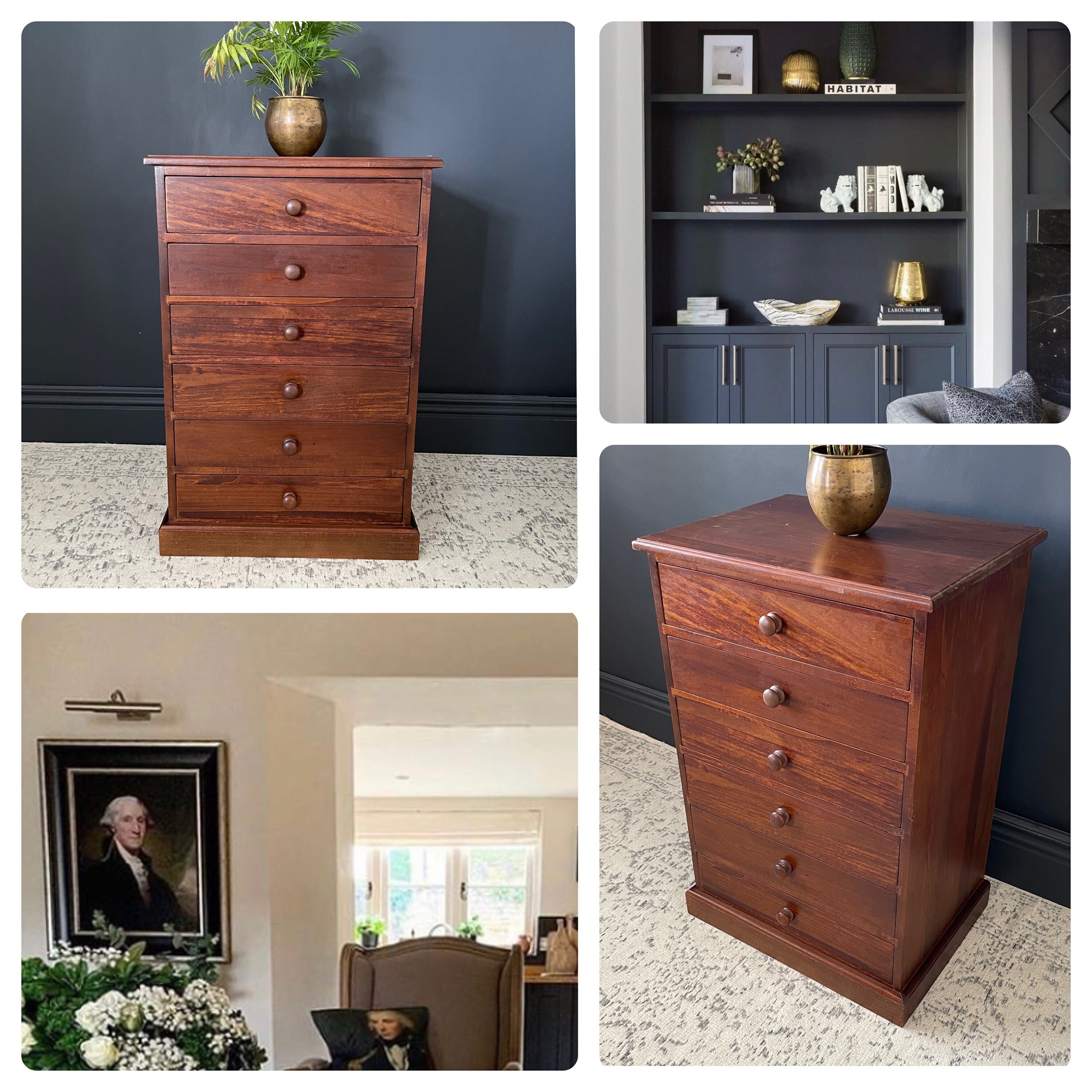 TALLBOY - Small Compact Solid Wood Drawers 6 Drawers - DELIVERY ...