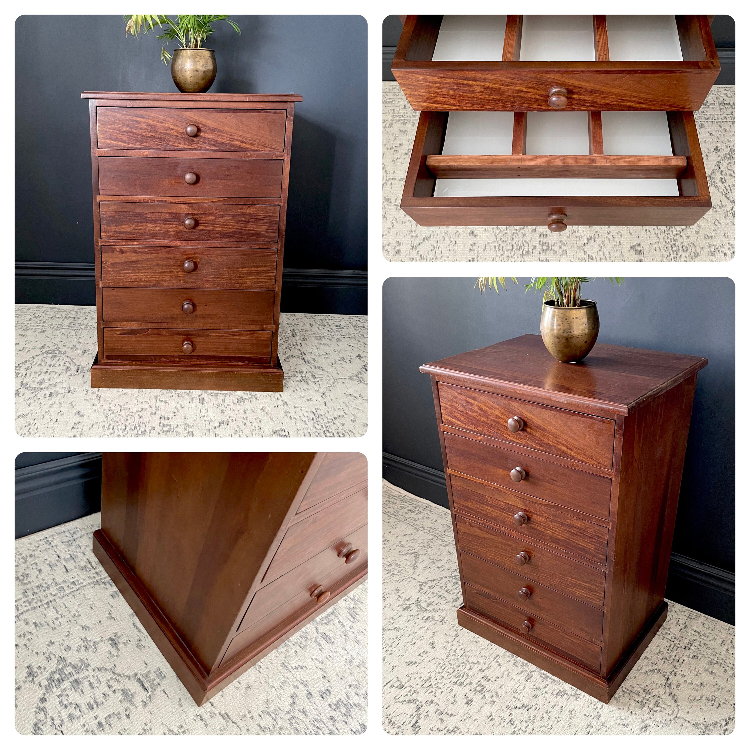 TALLBOY - Small Compact Solid Wood Drawers 6 Drawers - DELIVERY ...