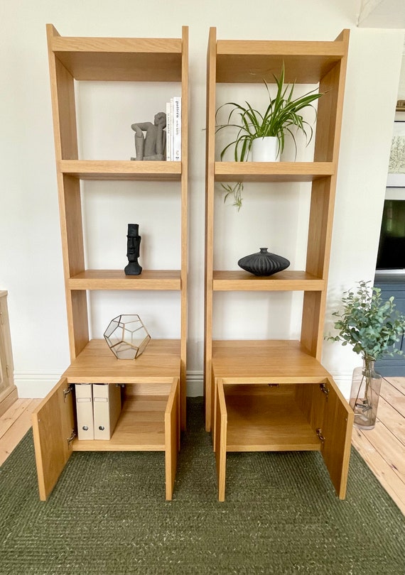 BOOKCASE DISPLAY UNIT Pair of Original Vintage Habitat Solid Oak Veneers Can Deliver Etsy
