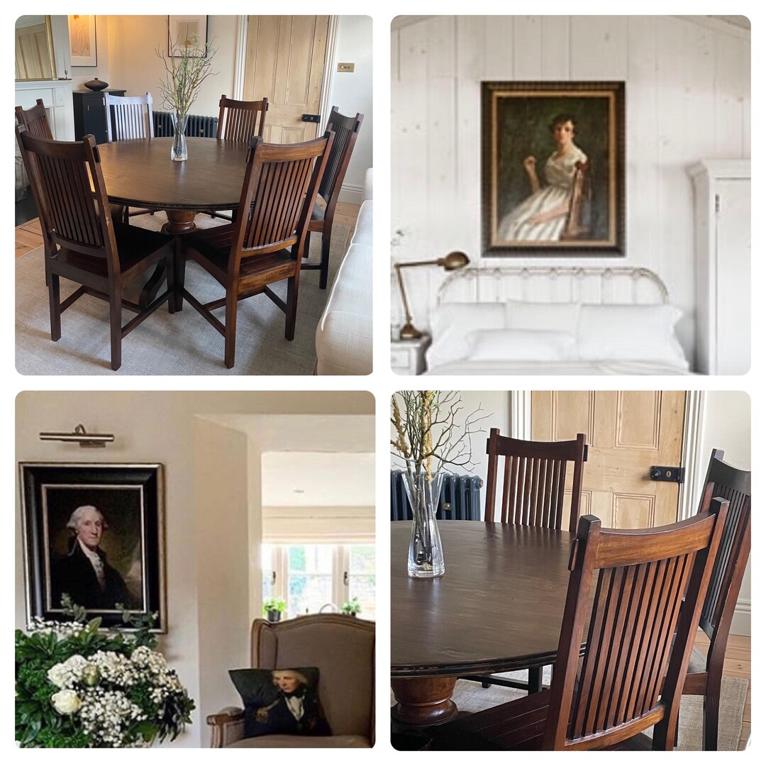 ROUND DINING TABLE With Chairs Beautiful Lombok Reclaimed Solid ...