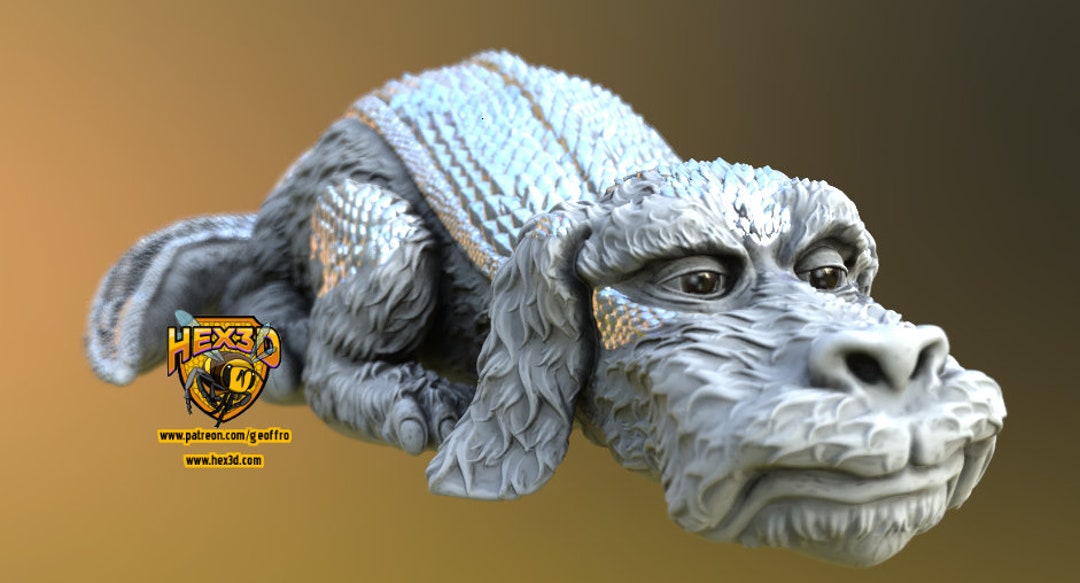 Buy Hex3d 3D Printed the Neverending Story Falkor Statue Figure Online ...