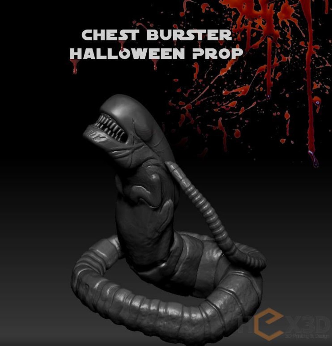 Hex3d 3D Printed Chestburster Prop Replica Alien Movie Fan Art - Etsy ...
