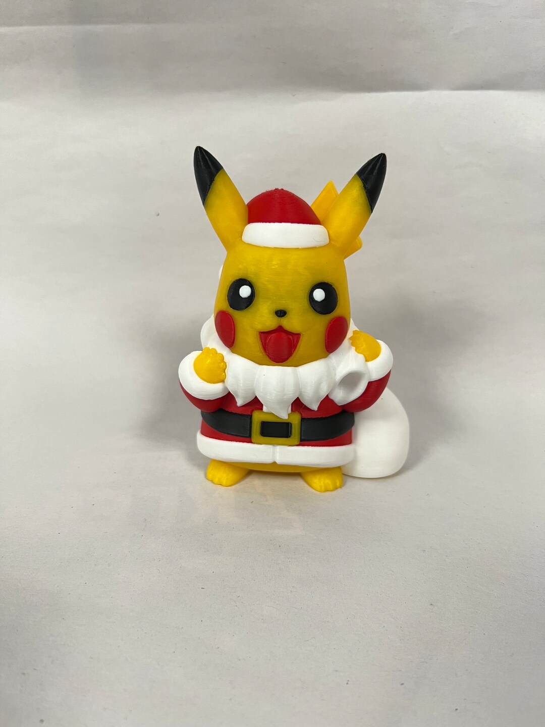 Scrazyone 3D Printed Pokemon Christmas Santa Pikachu Mini Statue Figure ...