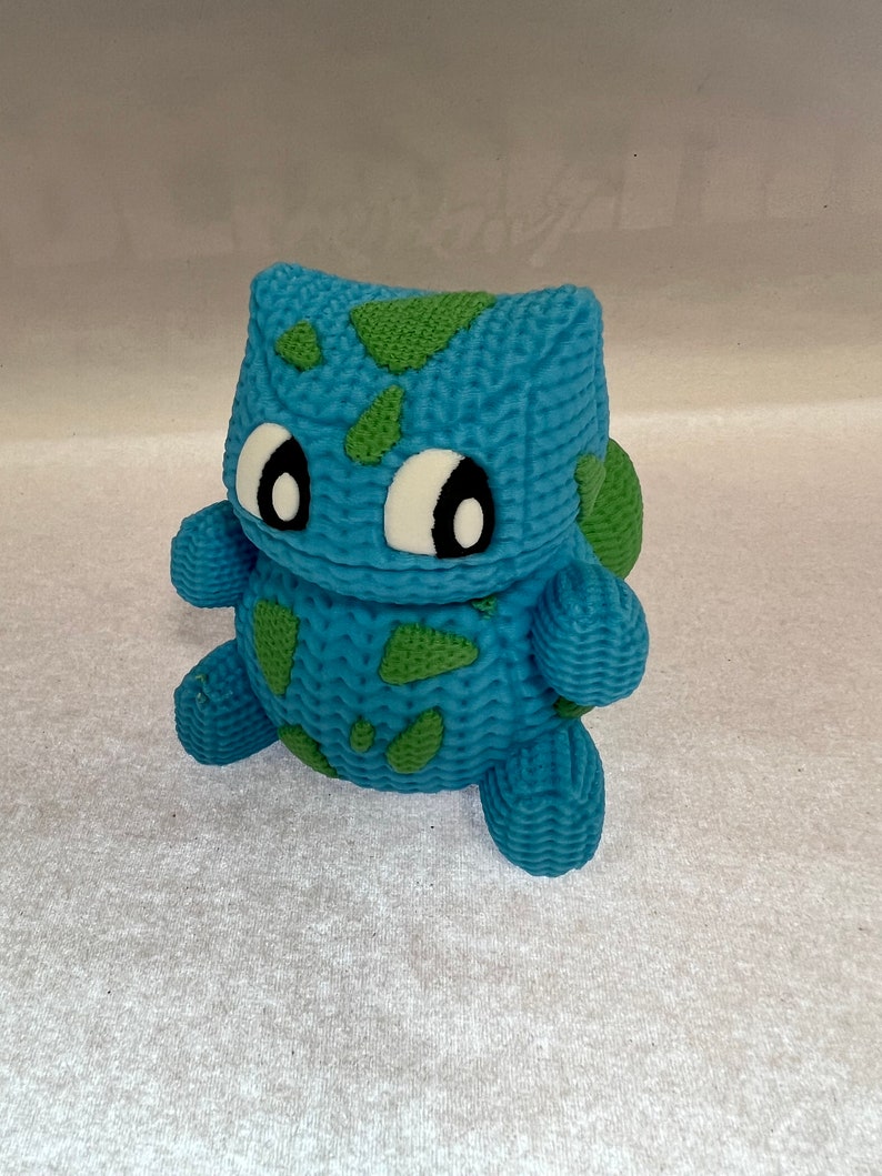 Hex3d 3D Printed Pokemon Cute Crochet Bulbasaur Statue Figure Video ...